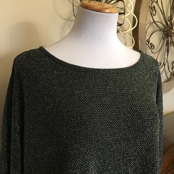 Simply Emma | Tops | Nwt Simply Emma 3x Black Silver Dressy Blouse Top ...